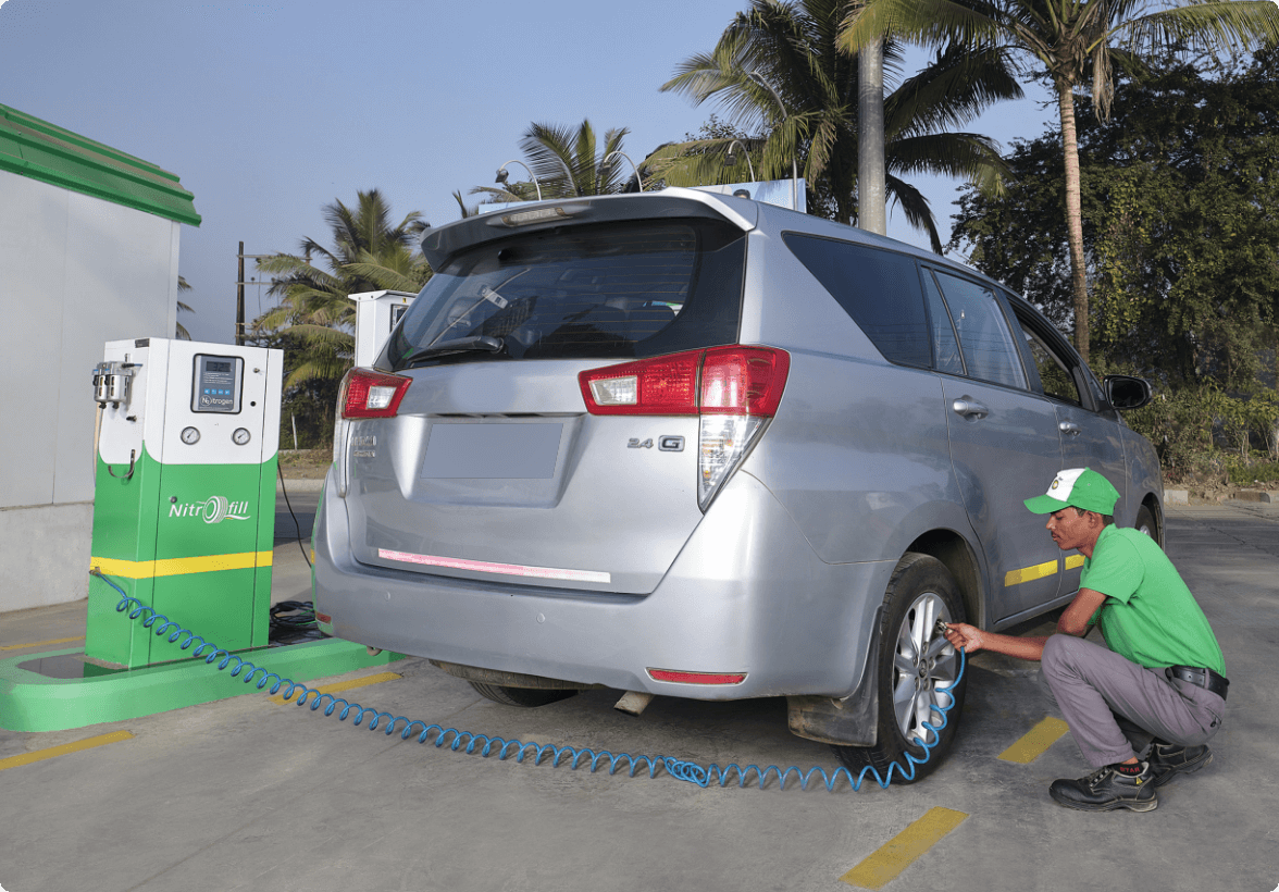 Nitrogen tyre filling near me store